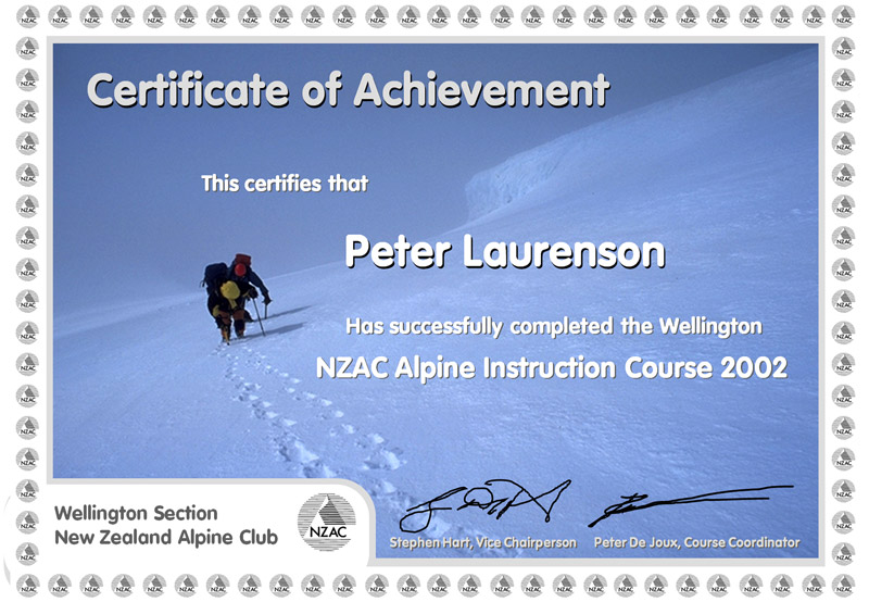 AIC-certificate - Occasional Climber