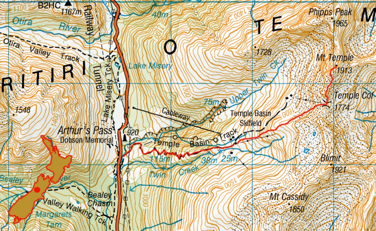 Mt-Temple-route - Occasional Climber