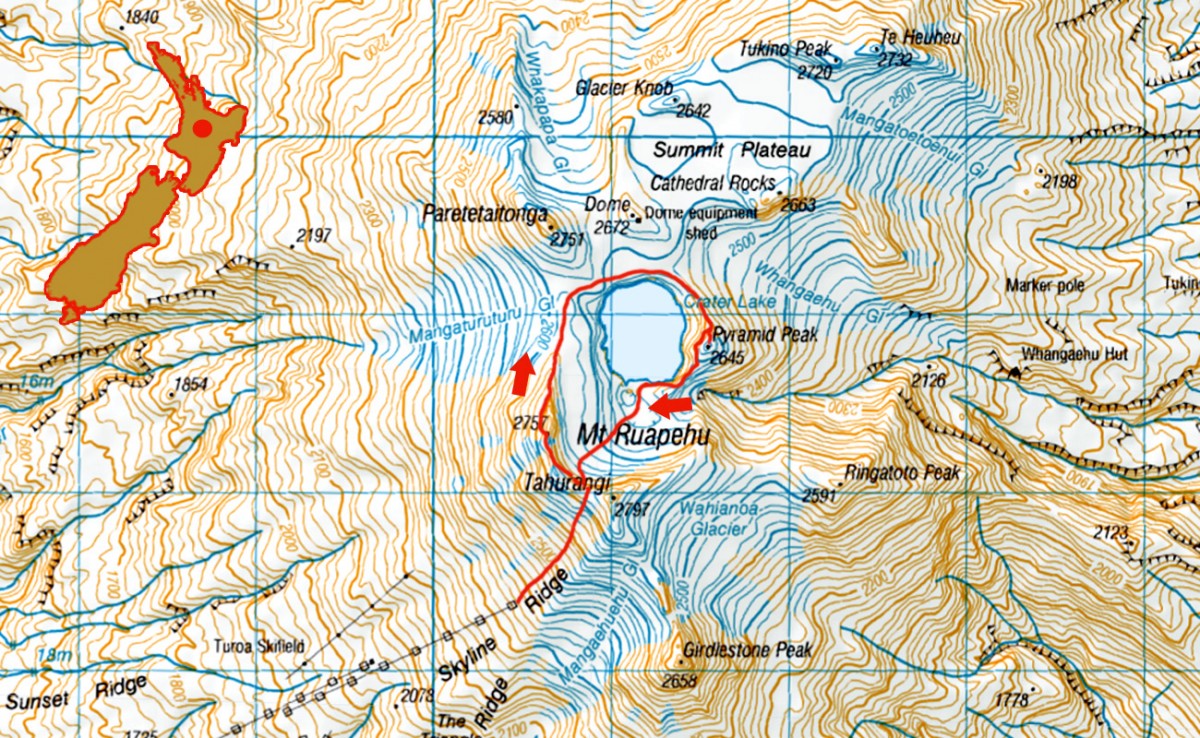 Ruapehu-round-the-lake-route - Occasional Climber