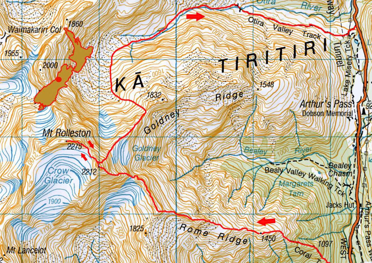 Mt Rolleston via Rome Ridge, September 2018 - Occasional Climber