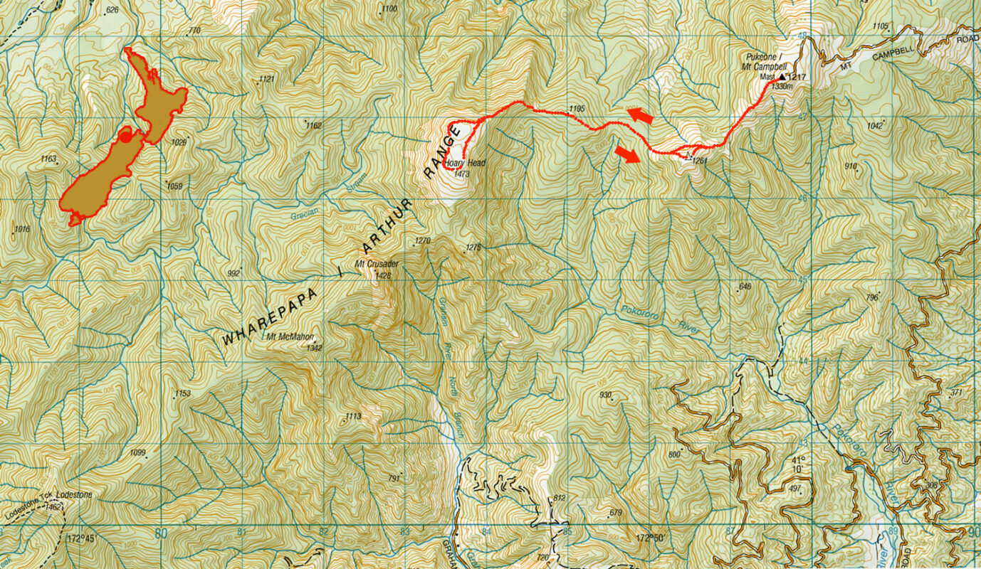 Mt Campbell to Hoary Head return, August 2023 - Occasional Climber
